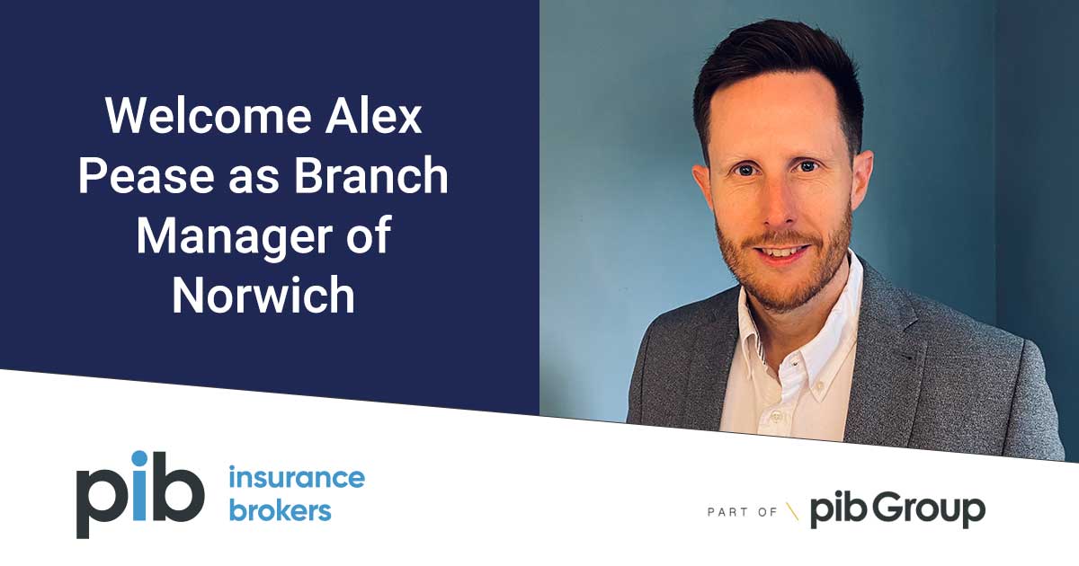 PIB welcomes Alex Pease as Branch Manager of Norwich