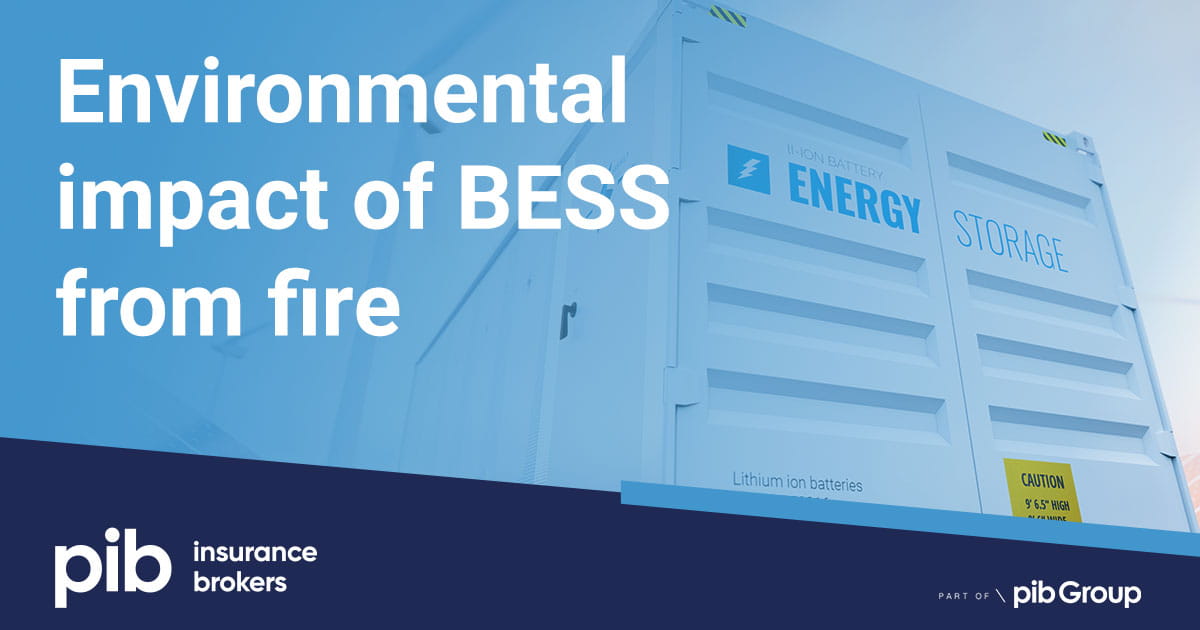 Environmental impact of BESS from fire